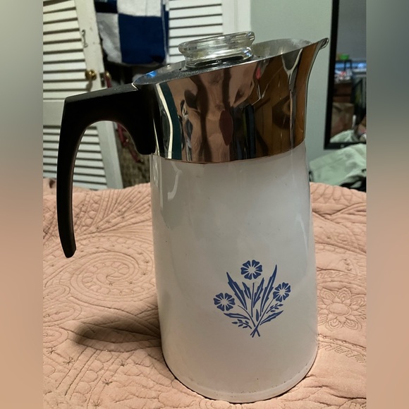 Corningware | Kitchen | Vintage Corningware Blue Cornflower Coffee Pot ...